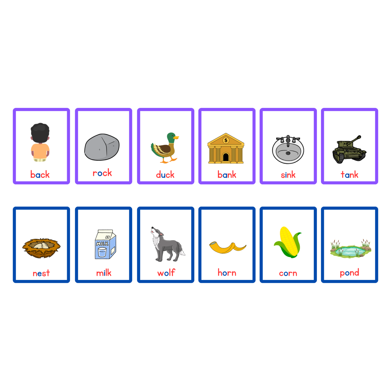Digital PDF Download: 30 CVCC Words 3-Part Card Set/Flashcards - Busy ...